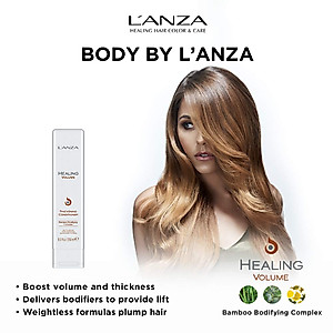 L'ANZA Healing Volume Thickening Conditioner, Boosts Shine, Volume, and Thickness of Fine Flat Hair, Hair Thickening Conditioner Rich With Bamboo and Keratin, Luxury Hair Care