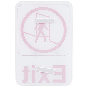 Exit Sign - White and Red, 9 x 6-inches Fire Exit / Fire Safety Signs by Tezzorio