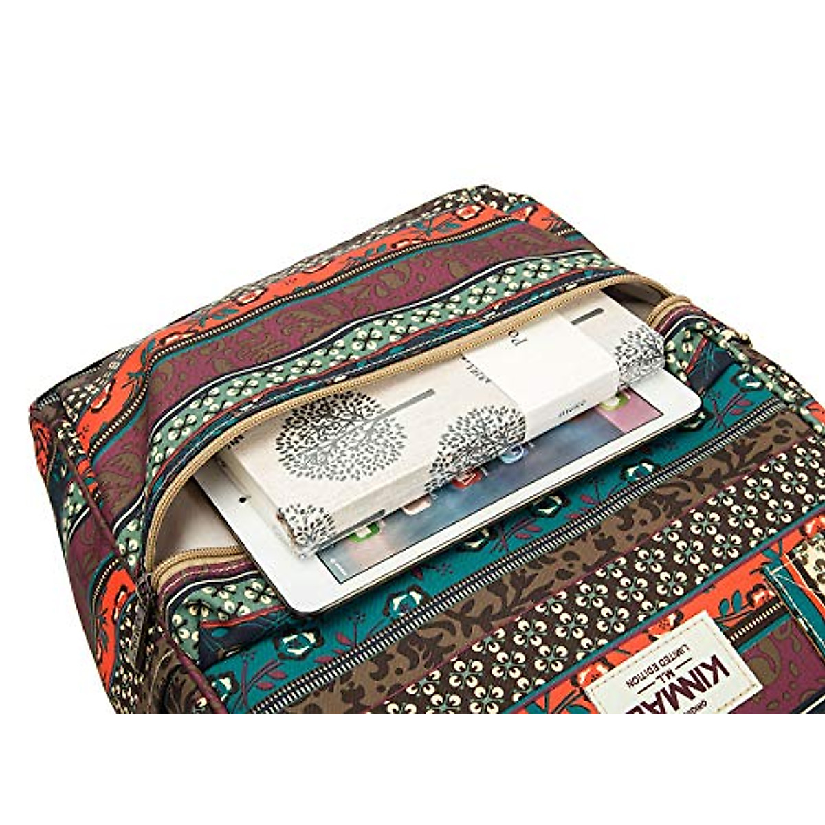 Kinmac Waterproof Laptop Backpack For Laptop Up to 15.6 Inch Men Women Travel Outdoor Backpack (Bohemian)