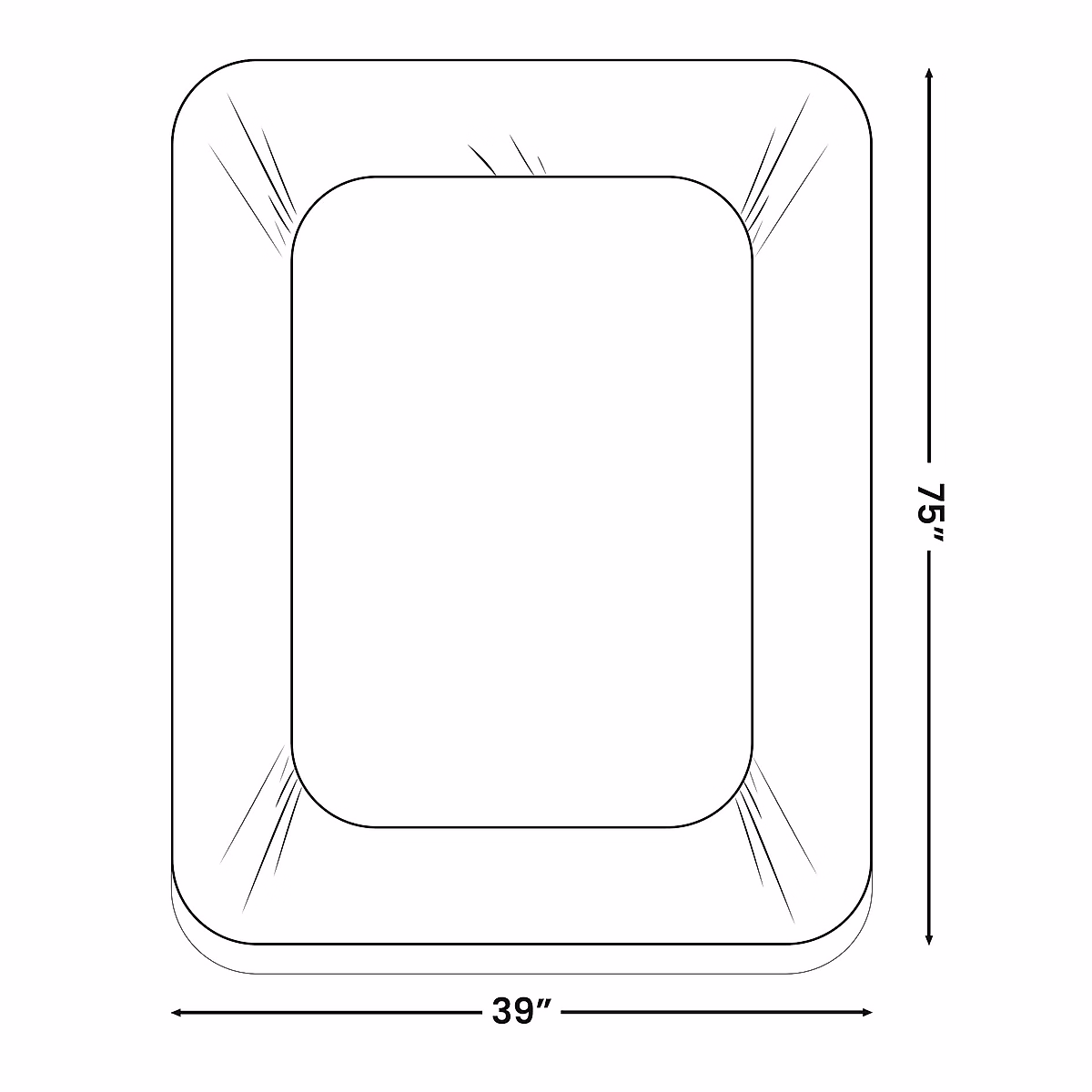 Abstract Twin Mattress Topper - Quilted, Fitted Mattress Pad Twin Deep Pockets - Breathable Cooling Soft Cotton Twin Bed Mattress Topper - Pillow Topper- 39" x75" Twin, White