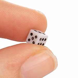 Microdice - 50-Pack 5mm of Tiny Six-Sided d6 Gaming Mini Dice - Novelty Geek Gift Set for Tabletop Gamers, Casino Night Parties, Wargames, Board Games, and Early Elementary Math Learning Counters