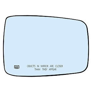 Passenger Right Side Heated Mirror Glass Replacement for 2009-2018 Dodge Ram 1500 2500 - Side View Heated Convex Mirror Glass with Rear Holder, Replace 68079363AA, 68050299AA