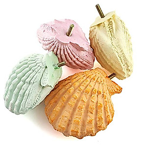 POPETPOP Parrot Perch Stand - 2PCs Shell Shape Totoro Squirrel Hamster Calcium Teeth Mouth Molar Grinding Stone Parrot Beak Stone Stand Platform