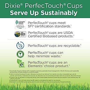 Dixie PerfecTouch, 5338CDWR, Coffee Haze, 8 oz., Individually Wrapped Insulated Paper Hot Cup by GP PRO (Georgia-Pacific) (Case of 1,000 Cups), Coffee Haze Design