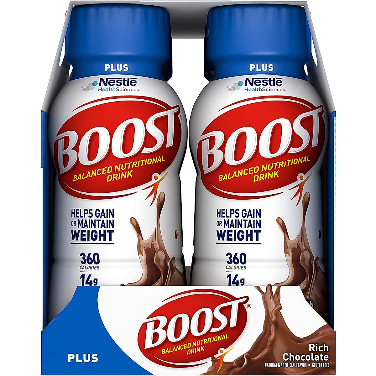 BOOST Plus Rich Chocolate Nutritional Drink, 8 Fl Oz, 6 Pack