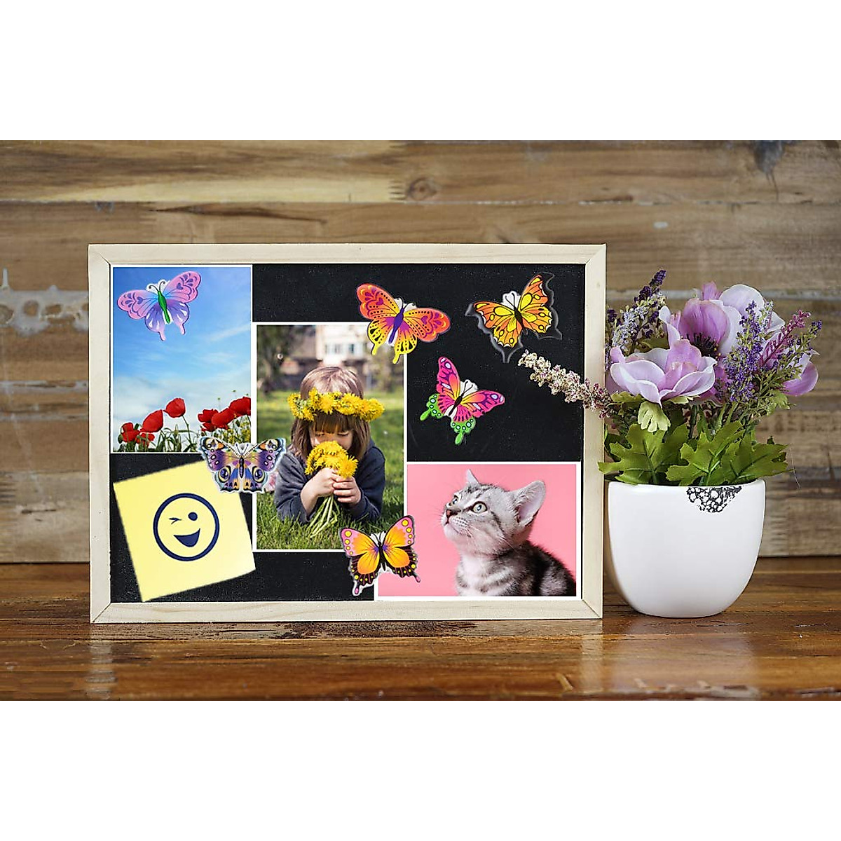 M MORCART Butterfly Magnets for Fridge Refrigerator Cute Magnets Suitable for Kitchen Locker Office Board Gifts for Kids Girl 6 pcs