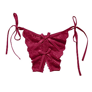 Remote Control Panties for Women Pleasure Women Low Waist Large Size Sexy Lace Banding Underwear (Wine, One Size)