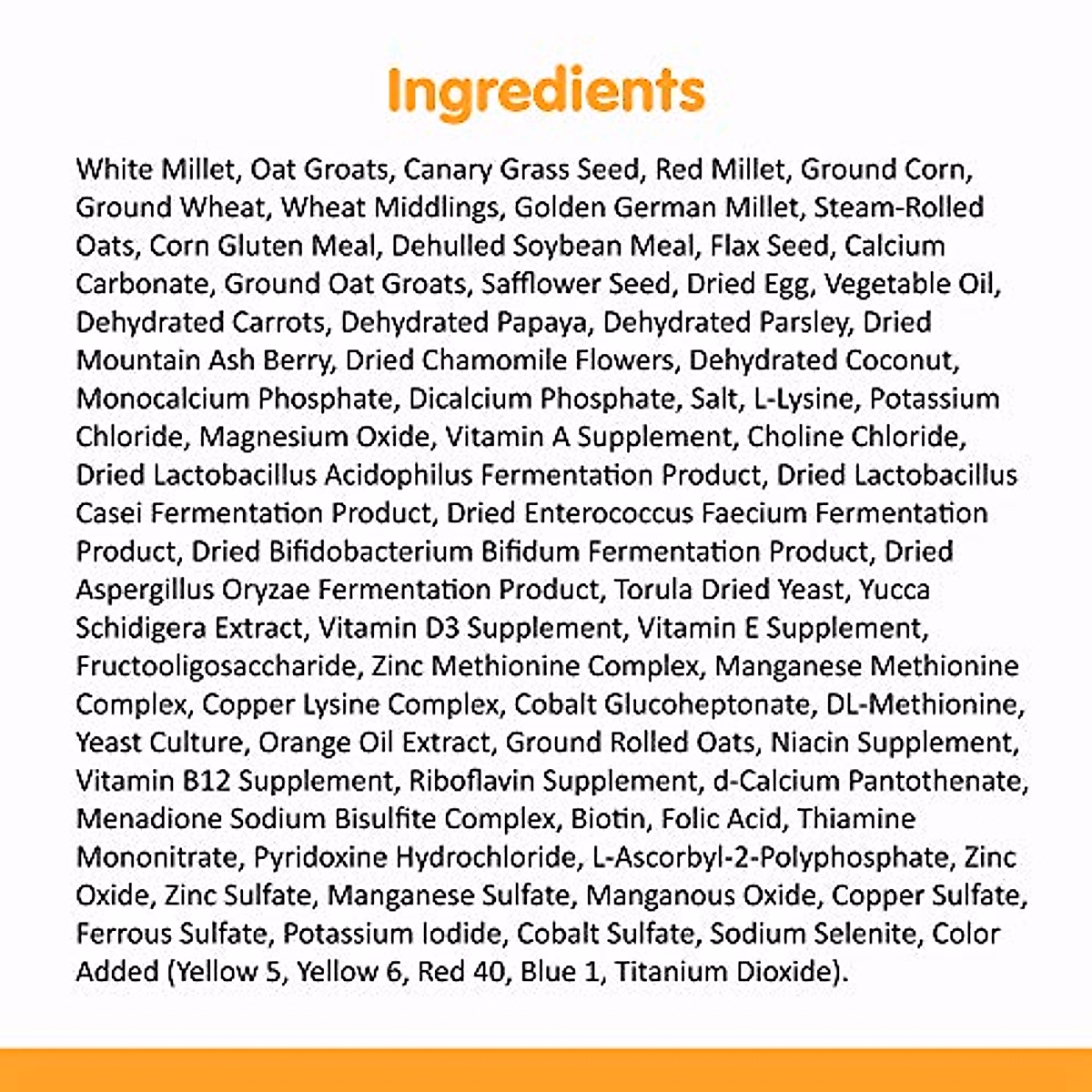 Sunseed 36040 Vita Prima Sunscription Parakeet Food - High-Variety Formula - 2 LBS