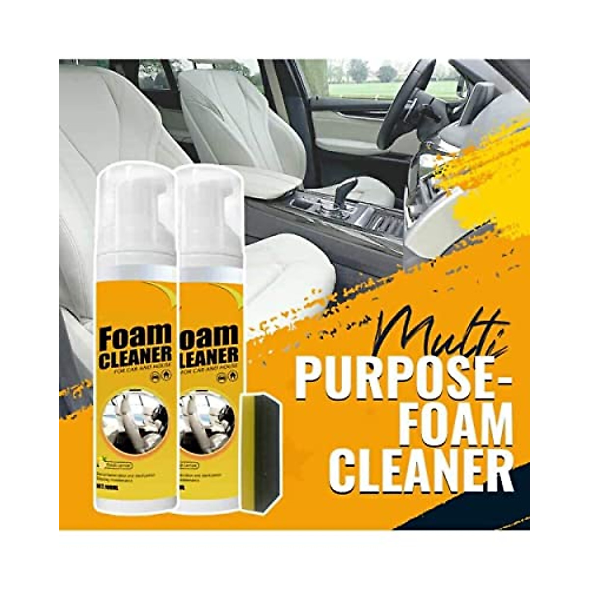 DIZHIGE 30/100ml Neat Freekz Multi-Purpose Foam Cleaner, Neat Freekz Foaming Cleaner, Amplesunshine Powerful Stain Removal Kit, Foam Cleaner for Car And House (30ml, 3pcs)