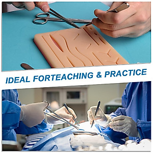 Spectabilis Suture Practice Kit for Medical Students, Silicone Pad Surgery Wounds Closure Suturing, Supplies for Vet Nursing Students Surgical Stitches Kits Only for Training.