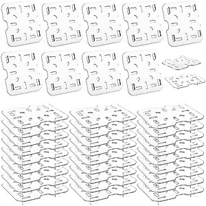CoscosX 36 PCS Plastic Drain Shelf for 1/6 Size Food Pan Clear Plastic Grate Acrylic Food Drain Trays Plastic Drain Pan Clear Drain Tray for Food Fruit Vegetables Sink Teapot Dish Kitchen Restaurant