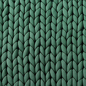 Gravity Blanket Weighted Chunky Knit Blanket, Chunky Hand Knitted Blanket, 10 lbs Deep Forest, 42"x 66", Original Weighted Blanket for Sleep, Bamboo Jersey Made, Breathable Cozy Warm Throw Blanket