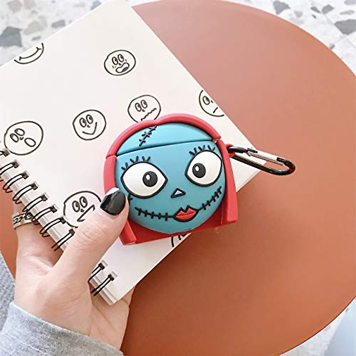 Jowhep Case for AirPod Pro 2019/Pro 2 Gen 2022 Cartoon Cute Silicone Cover with Keychain Fashion Funny Shockproof Soft Skin for Air Pods Pro Women Kids Kawaii Shell Cases for AirPods Pro Blue Girl