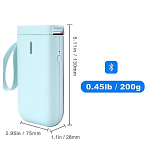 NIIMBOT D11 Label Maker Machine with Tape, Mini Label Printer, Portable Wireless Label Printer, for Phone Pad Office Home Organization USB Rechargeable (Green)