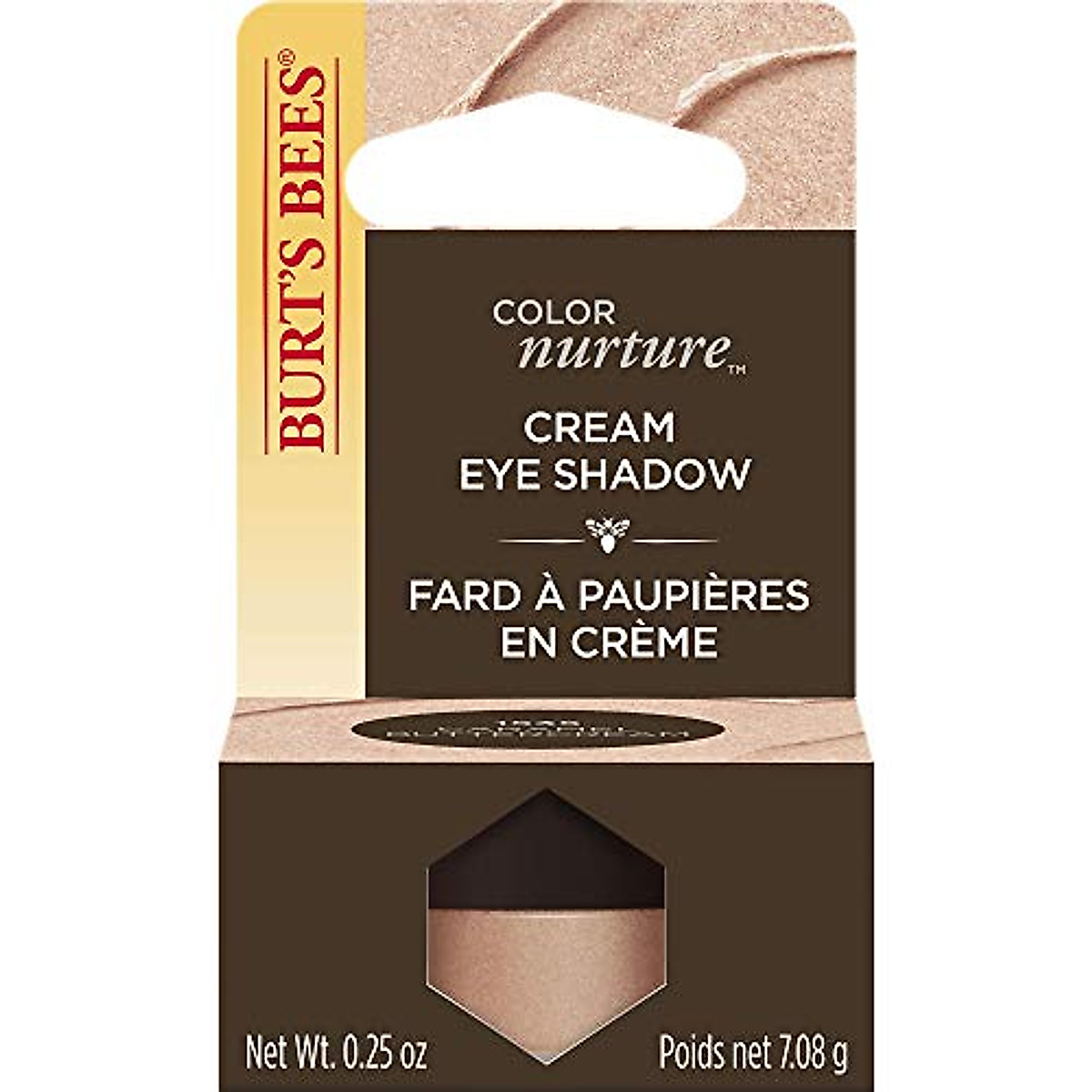 Burt's Bees Color Nurture Cream Eye Shadow With Buildable Color To Achieve Desired Intensity, Caramel Buttercream 0.25 Ounce