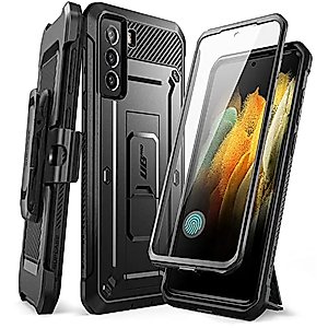 SUPCASE Unicorn Beetle Pro Series Case Designed for Samsung Galaxy S21 FE 5G (2022 Release), Full-Body Dual Layer Rugged Holster & Kickstand Case with Built-in Screen Protector (Black)