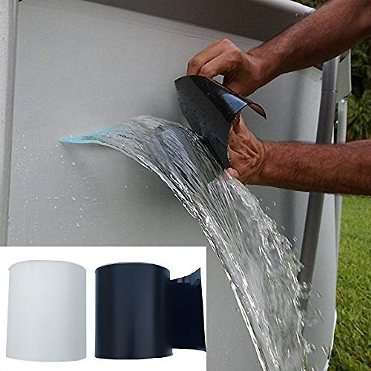 Waterproof Patch & Seal Tape 4" x 10 Feet, Waterproof fix Repair Tape Heavy Duty Duct Tape Under Water Tape