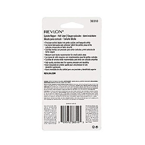 Cuticle Trimmer by Revlon, Half Jaw Cuticle Remover Tool, Nail Care, High Precision Blade, Easy Grip, Stainless Steel (Pack of 1)