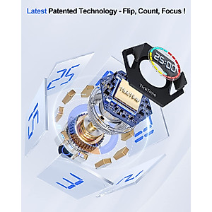 Ticktime Pro Pomodoro Timer, Productivity Cube Timer, Magnetic Flip Timer, Pause & Resume, Mute, Vibrate & Adjustable Sound Alert, for Task, Work, ADHD, 3/5/10/15/25/30min & Custom Countdown, Green