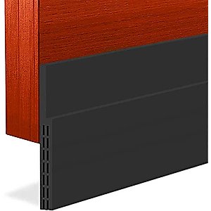 BAINING Door Draft Stopper Sweep, 3 Inches Widening Door Bottom Seal Strip Under Door Noise Blocker for Interior Doors Insulation and Soundproofing, 3” W x 39” L Black (2019 New Upgrade)