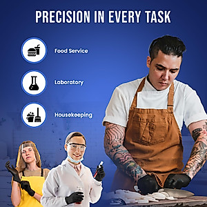 CLEAN SPACE PROJECT Nitrile Gloves - Disposable, Non-Latex and Powder Free, Food Safe Cooking Gloves - Black Gloves for Cleaning, Tattooing, Painting, Detailing & Repair (Medium, Case of 1000)