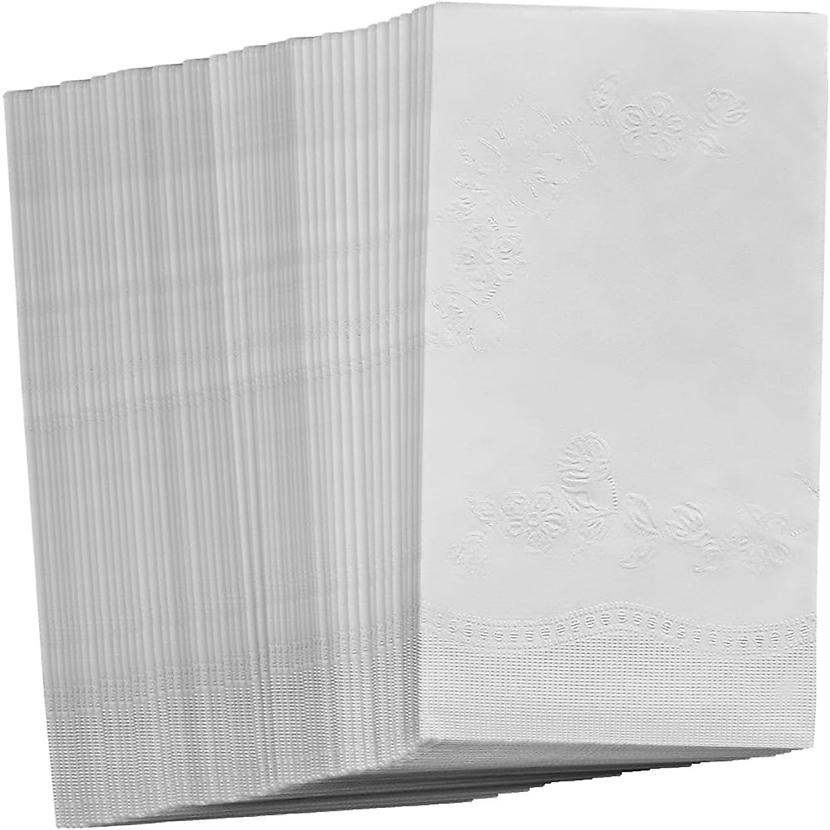 Kingzak White Dinner 16.5"X15" | Eight Fold | 2-Ply | Pack of 200 Napkin, 200 Count