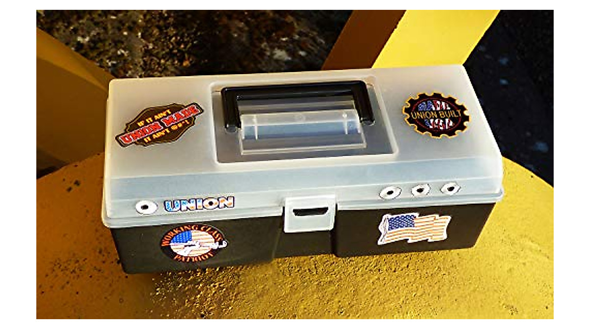 Colorful Union Hard Hat Stickers - Durable Vinyl Pack