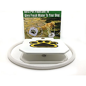 Outdoor Dog Water Fountain - Step On Dog Water System - Our Water Dispenser For Dogs Provides A Safe Self Watering Doggie Fountain For Your Pets - Never Leave Your Dog Without Fresh Water Again