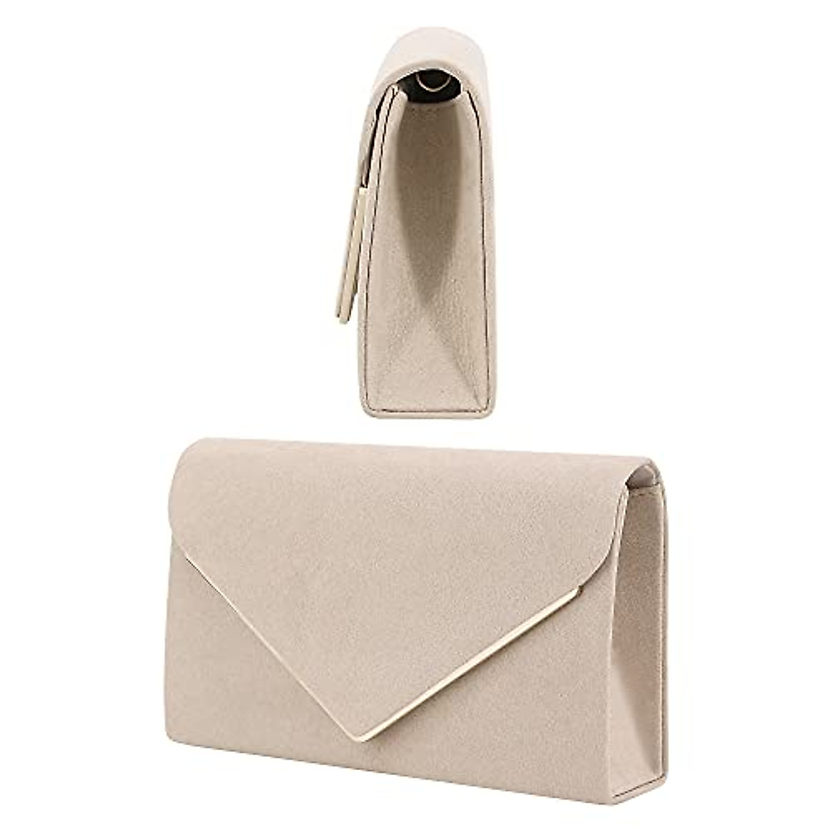 Naimo Suede Evening Bag Clutch Handbag Velvet Flap Envelope Clutches Wedding Party Prom Bridal Purse