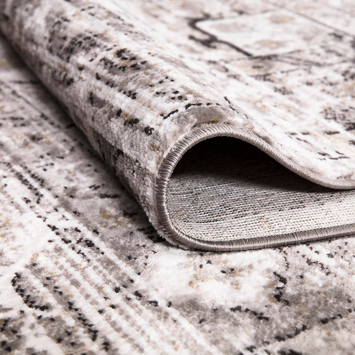 Bloom Rugs 8 x 10 Rug - Gray/Beige Traditional Persian Area Rug for Living Room, Bedroom, Dining Room, and Kitchen - Exact Size: 7'5" x 10'