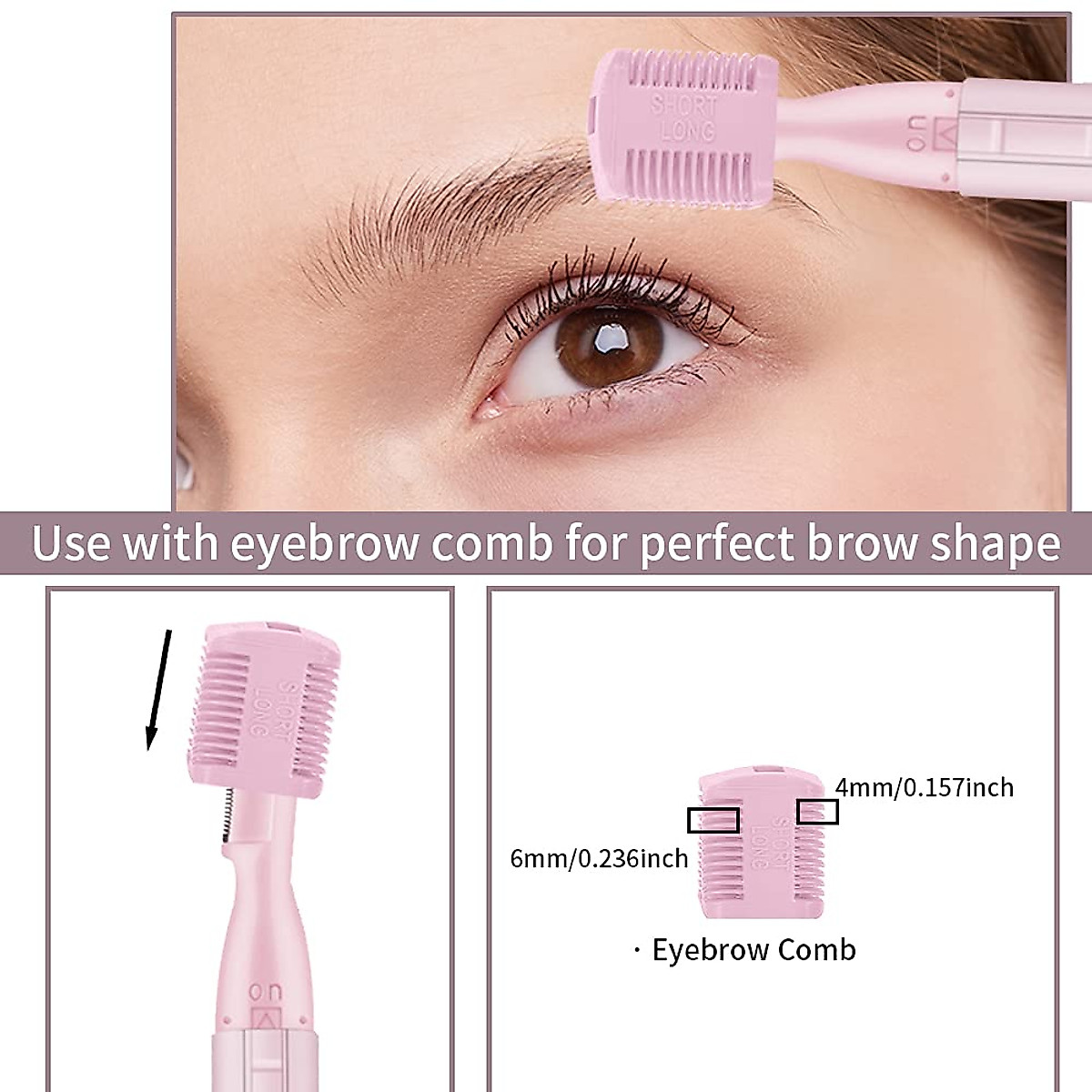 MEIYIXIN Electric Eyebrow Trimmer for Women Facial Eyebrow Razor Wholebody Chin Lips Neck Bikini-line Armpit Eyebrow Epilator