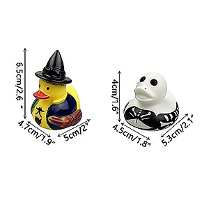 QINGQIU 24 Pack Halloween Rubber Ducks Jeep Bath Toys for Kids Toddlers Halloween Toys Halloween Party Favors Halloween Treat Bags Gifts