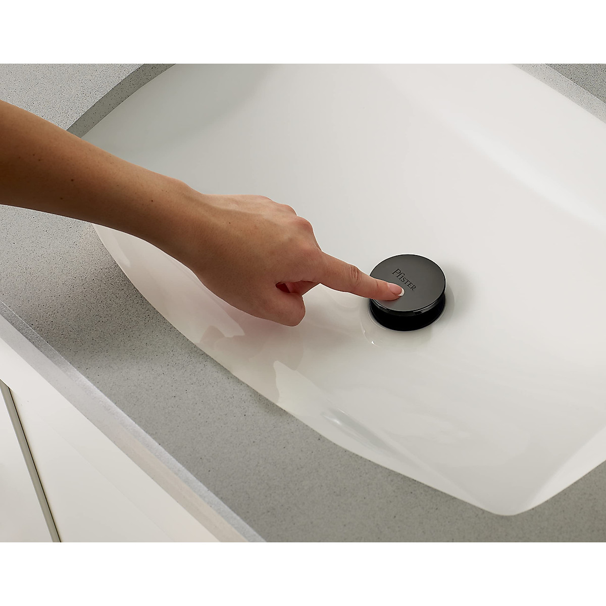 Pfister Bellance Bathroom Sink Faucet, 8-Inch Widespread, 2-Handle, 3-Hole, Matte Black Finish, LF049BLLB