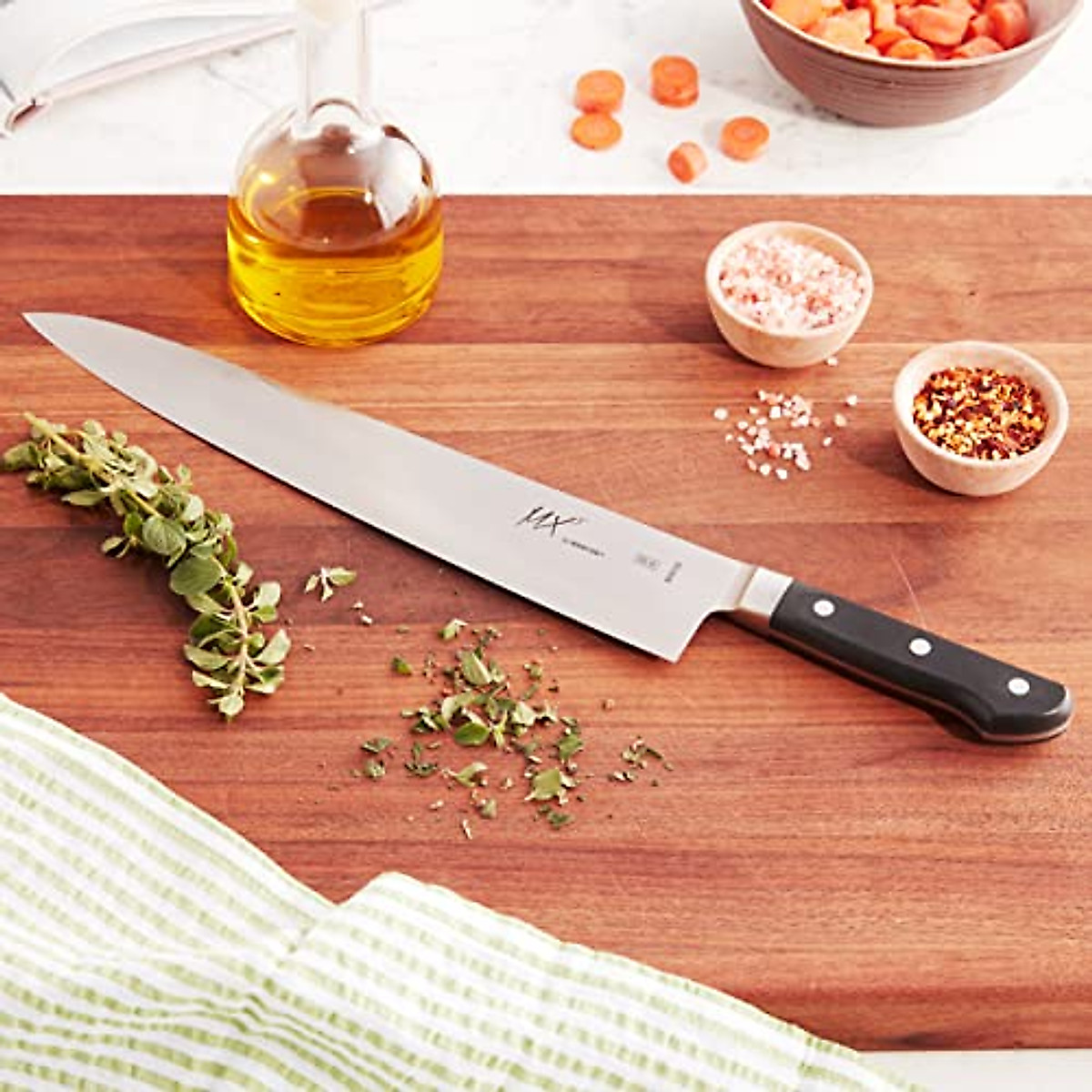 Mercer Culinary MX3 Premium San Mai VG-10 Steel Core Blade Gyuto Chef Knife, 300mm 11 4/5 Inch