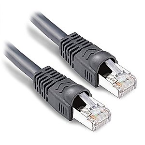 DbillionDa Outdoor Ethernet 10ft Cat6 Cable, Shielded Grounded UV Resistant Waterproof Buried-able Network Cord
