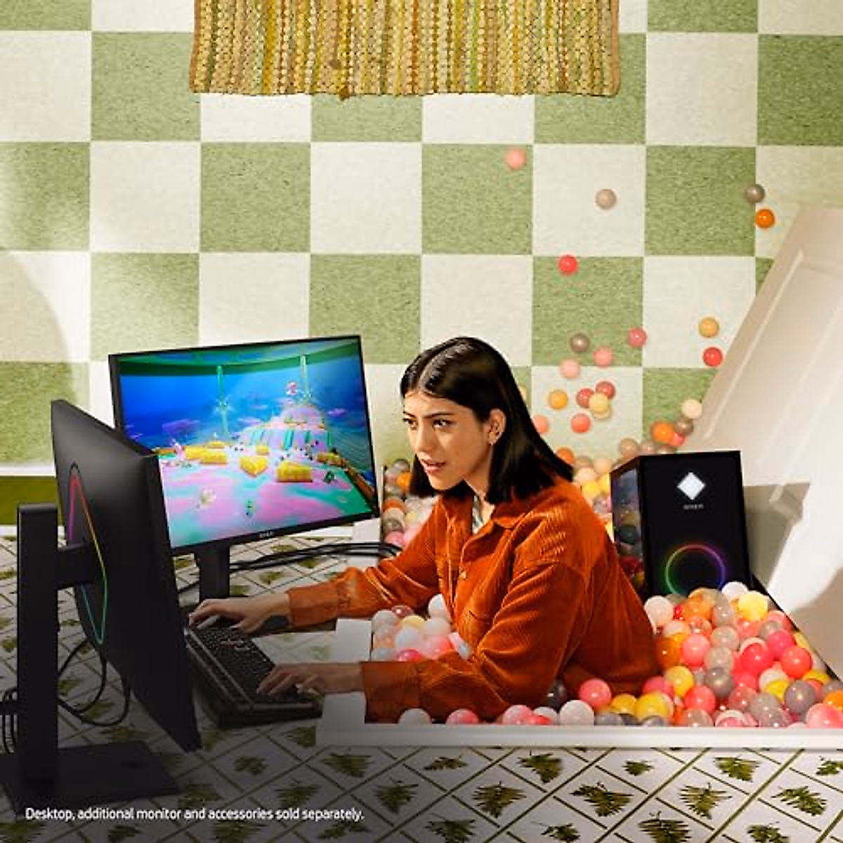 HP OMEN 27k UHD 144Hz Gaming Monitor, 4K UHD Display (3840 x 2160), IPS Panel, 99% sRGB, 95% DCI-P3, 16:9, OMEN Gaming Hub, 27k (2023),black