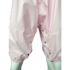 Haian PVC AB Unisex Snap Through Crotch Romper (3X-Large, Baby Pink)