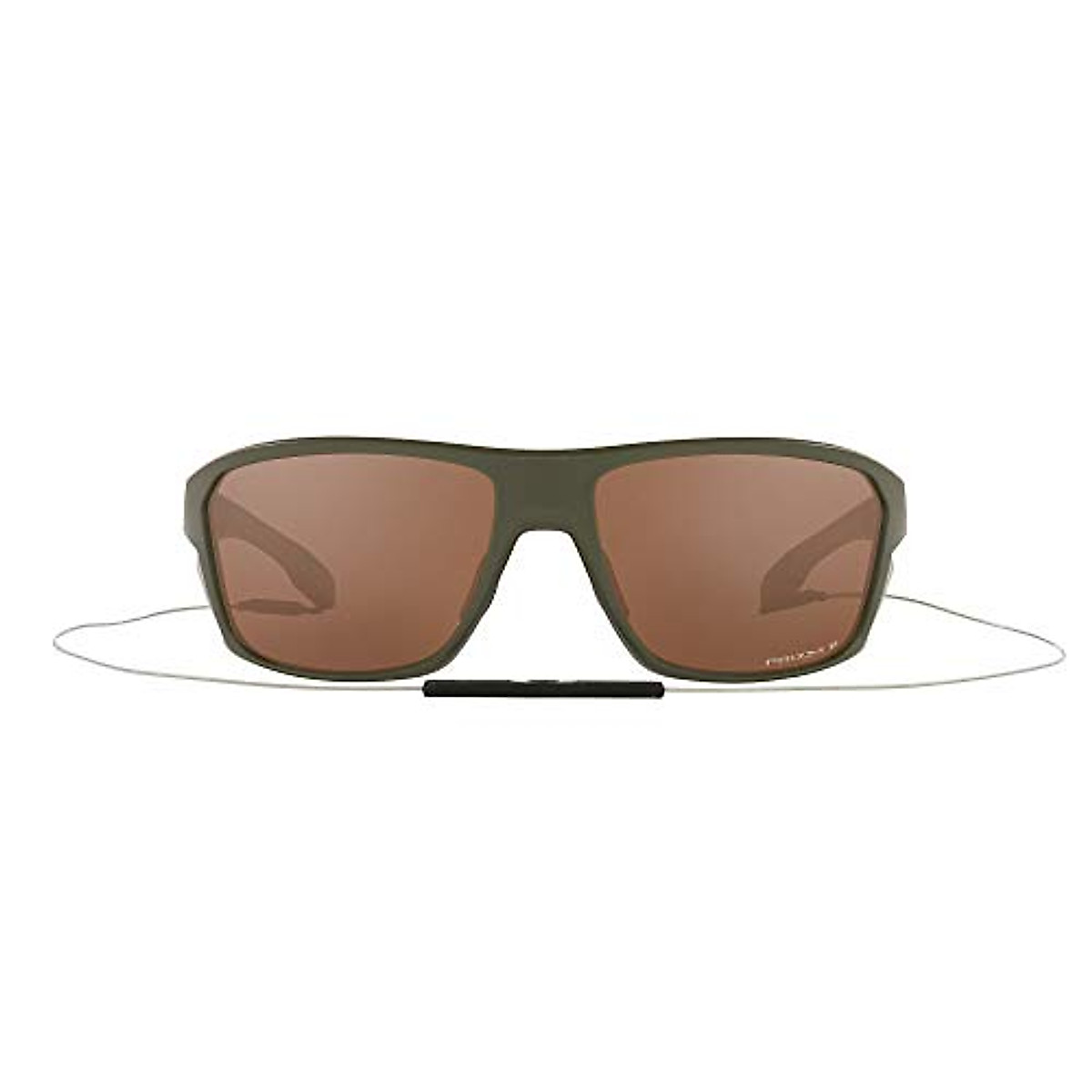 Oakley Men's OO9416 Split Shot Rectangular Sunglasses, Matte Olive/Prizm Tungsten Polarized, 64 mm