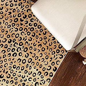 Well Woven Dulcet Leopard Black Ivory Animal Print 7'10" x 9'10" Area Rug