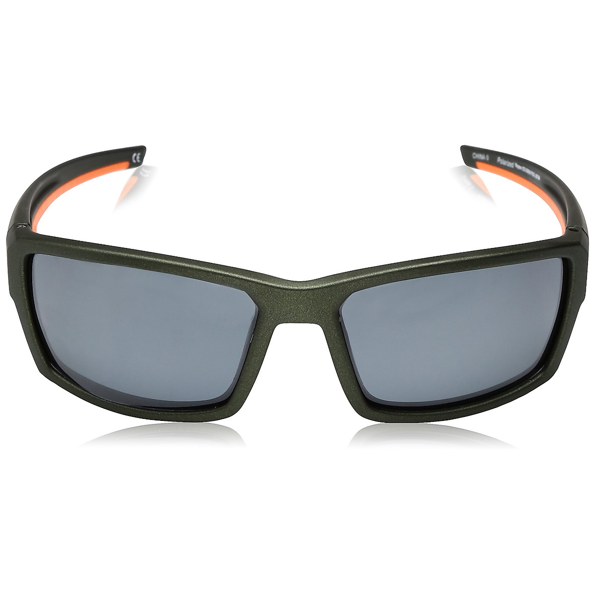 Body Glove Vapor 23 Sunglasses Polarized Wrap, Rubberized Matte Green, 60 mm