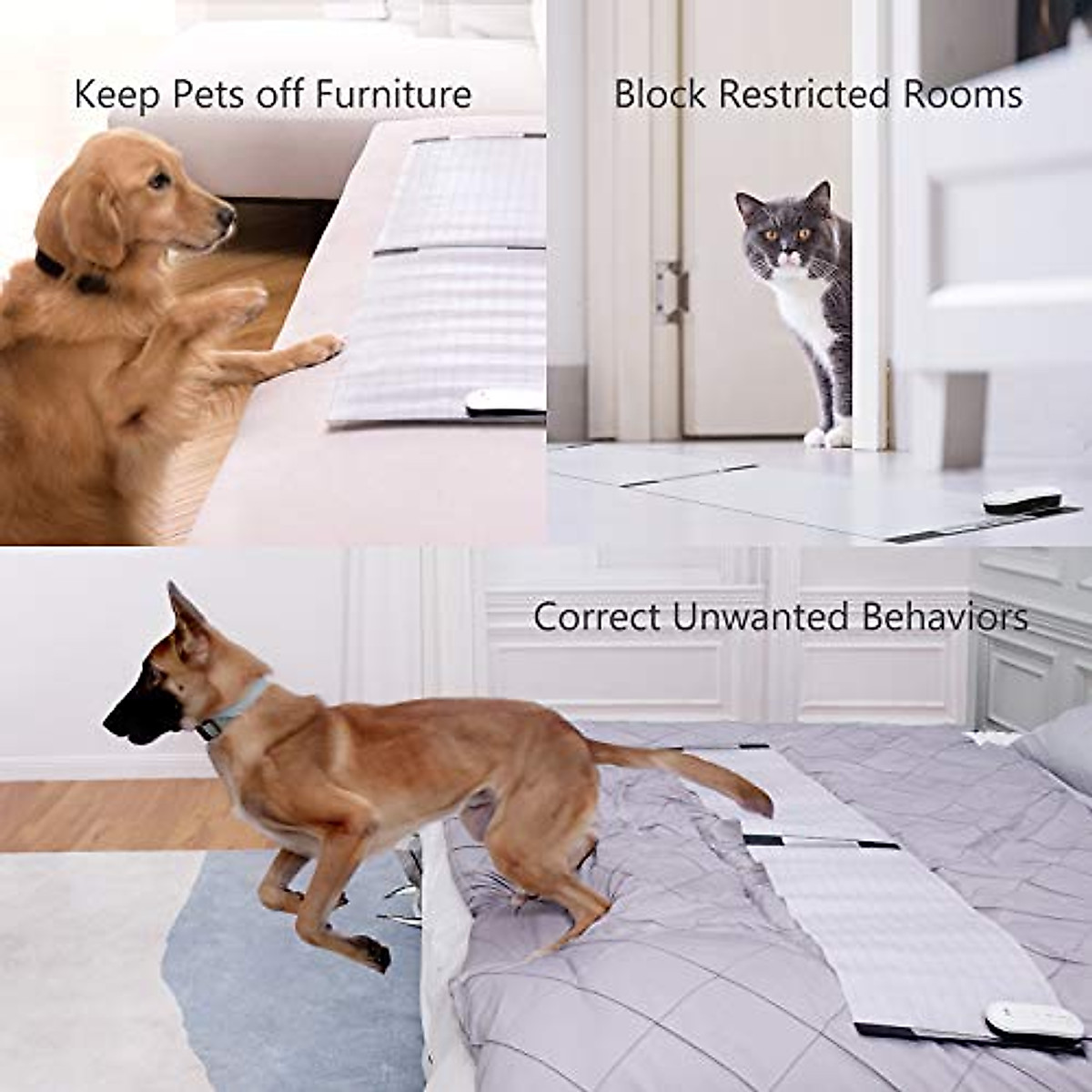 DOG CARE Pet Shock Mat Pet Training Mat for Cats Dogs 60 x 12 Inches, 3 Training Modes Pet Shock Pad Indoor Use, Keep Dogs Off Couch LED Indicator Intelligent Safety Protect