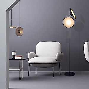 Floor Lamp for Bedroom Standing Lamp LED Industrial Floor Lamp Standing Lamp with 2 Adjustable Heads, Rustic Tall Stand Up Lamps for Living Room Bedroom Standing Light