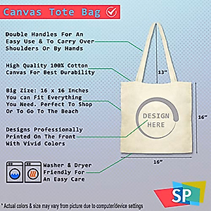 Custom Canvas Tote Shopping Bag Browallia Mimulus Beautiful Flowers Botanical & Browallia Mimulus Reusable Beach Bags for Women Flowers Gifts Natural Design Only