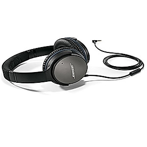 Bose QuietComfort 25 Acoustic Noise Cancelling Headphones for Apple Devices, Black (Renewed)