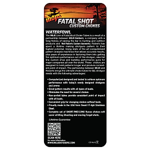 MOJO Outdoors Fatal Shot Custom Waterfowl 12 Gauge Choke Tube, Hunting Accesories, Remington Pro Bore, Mid Range,Gold,FS106M