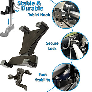 Randconcept - Car Air Vent Tablet Holder Car Mount, Universal Tablet Stand Car Mount Compatible with 7" - 10" Tablets iPad Pro Mini Air 2 Galaxy Tab Z Fold Kindle