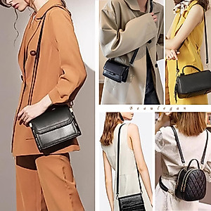 Beaulegan Classic Long Purse Strap Replacement, Microfiber Leather, Adjustable for Crossbody/Shoulder Bag, 0.7 Inch Wide (Black/Gold)