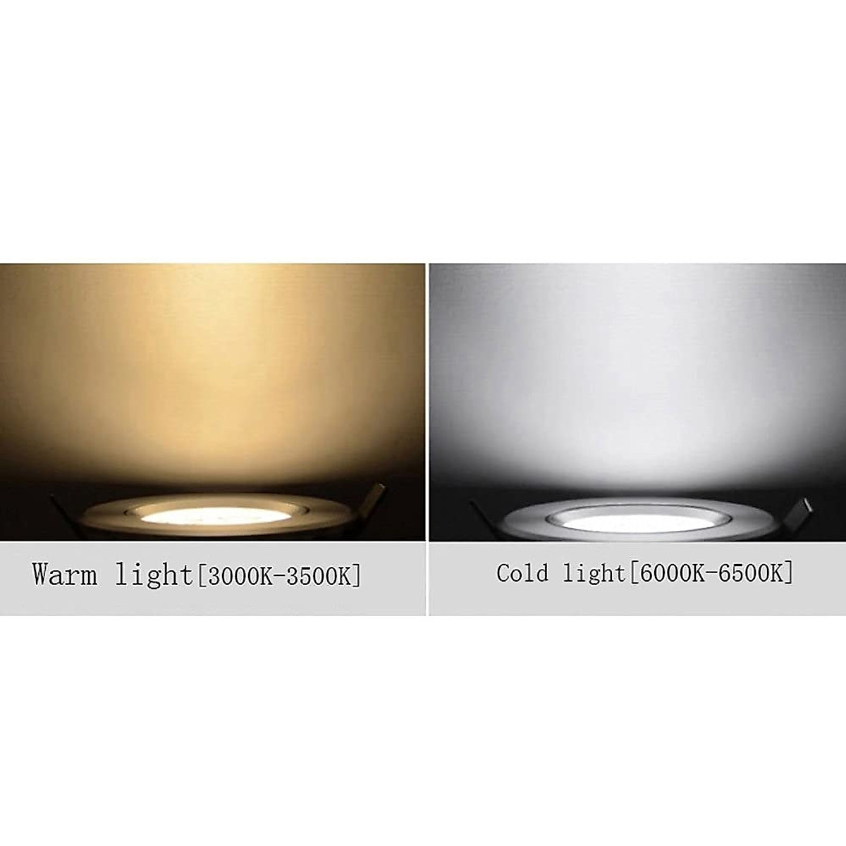 AIKUZ Ultra-Slim Round LED Ceiling Spotlight 3W/6W/9W/15W 3 4 6-inch Flat Panel Light Embedded Integrated LED Panel Light Panel Light for Kitchen Staircase Etc Indoor Lighting Ultra Slim (Color : Col