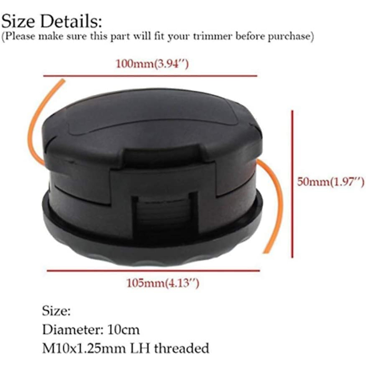 YukaBa Head for Echo Speed Feed 400 SRM-225 SRM-230 SRM-210 Echo Weed Eater Pas210 Pas211 Pas225 (1 Pack)