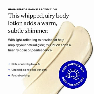 Supergoop! Glowscreen Body SPF 40 PA+++, 3.4 fl oz - Body Lotion + Broad Spectrum Sunscreen with Subtle Shimmer - Adds Instant Glow & Hydration - Contains White Stargrass & Coconut Alkanes